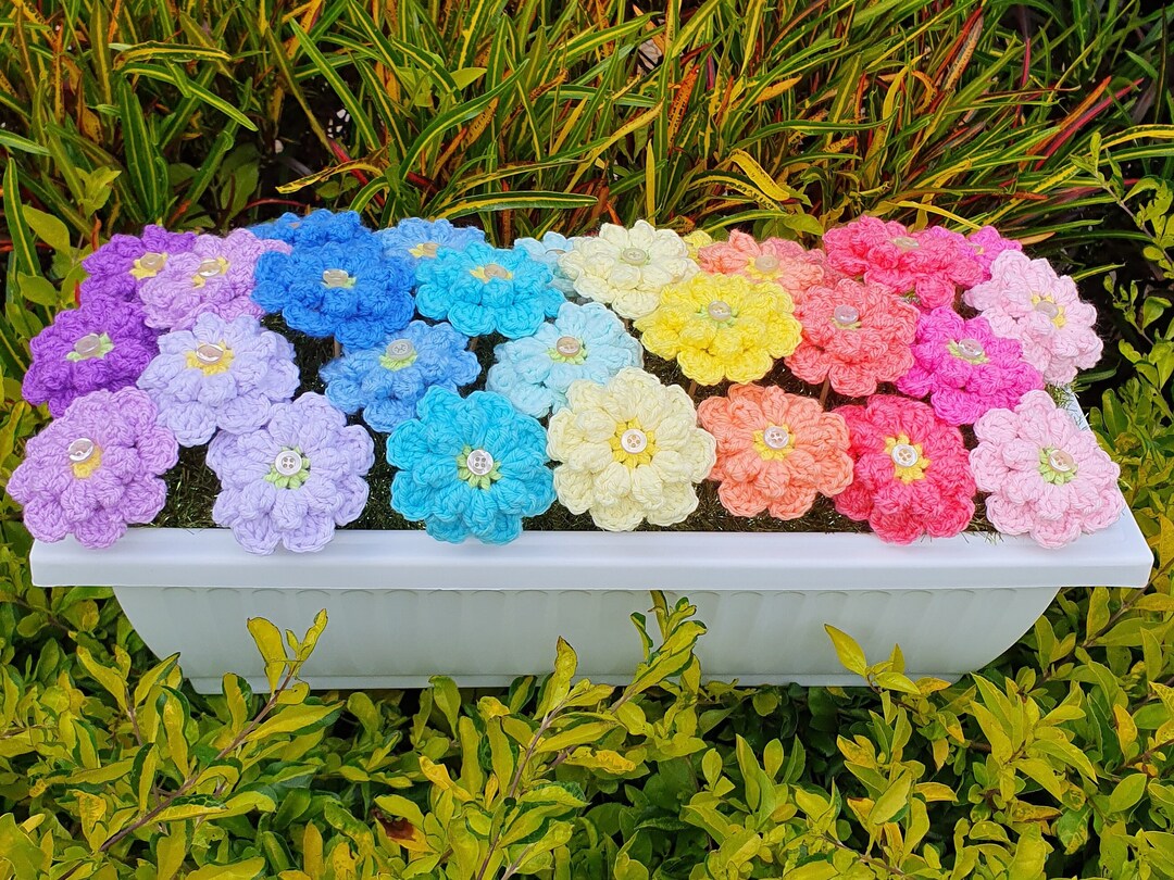 Crochet Flower Planter Box Pattern: DIY Floral Home Decor (PDF Pattern ...