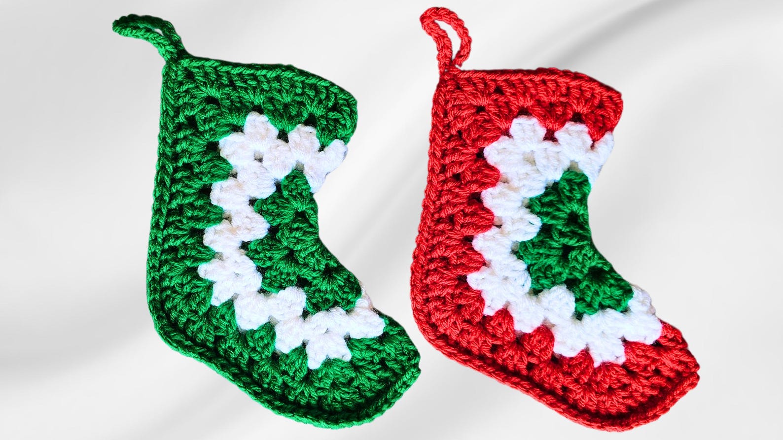 Crochet Christmas Stocking Boot Pattern: Easy Granny Stitch (PDF ...