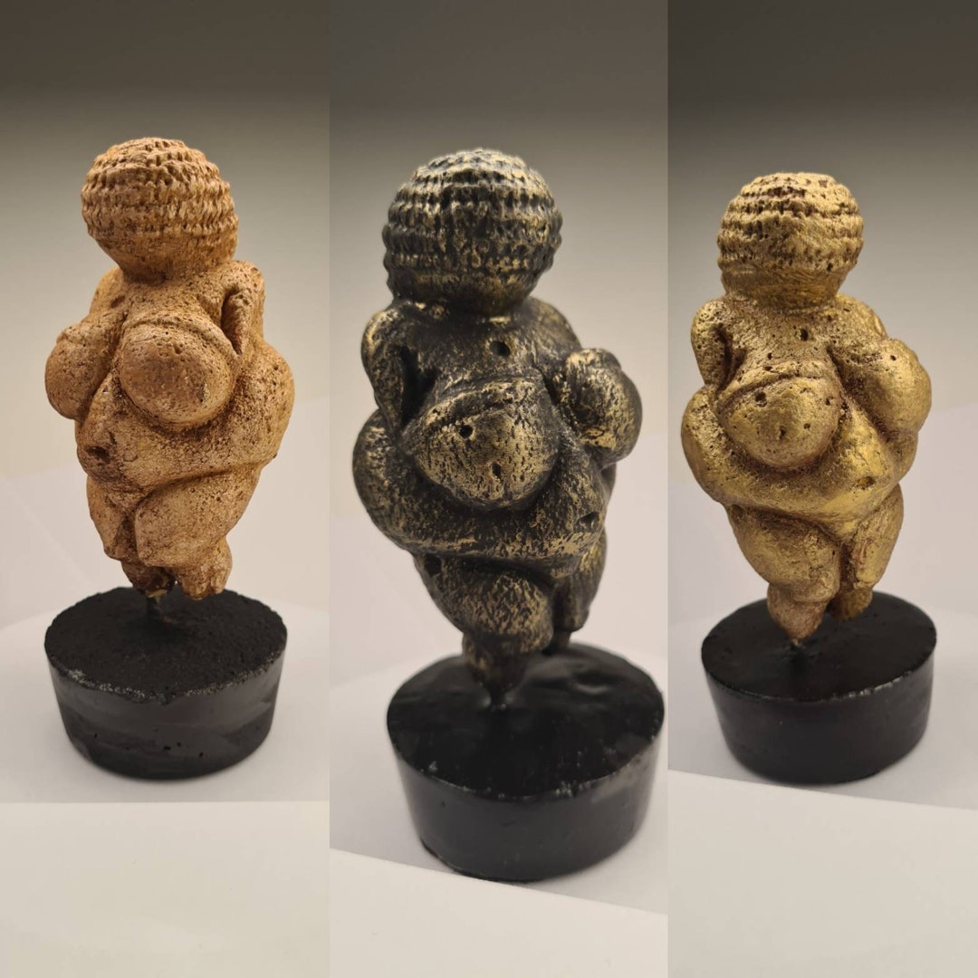 3pcs SET Venus of Willendorf, Prehistoric Sandstone Goddess Figurine ...