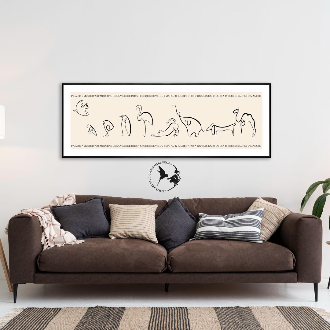 Unframed Poster, Picasso Animals Line Art, Abstract Picasso Design ...