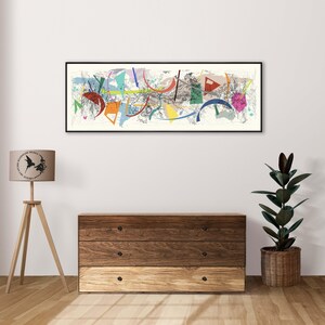 Unframed, Metabolism of the World, Abstract Geometric Modern Art, Large ...