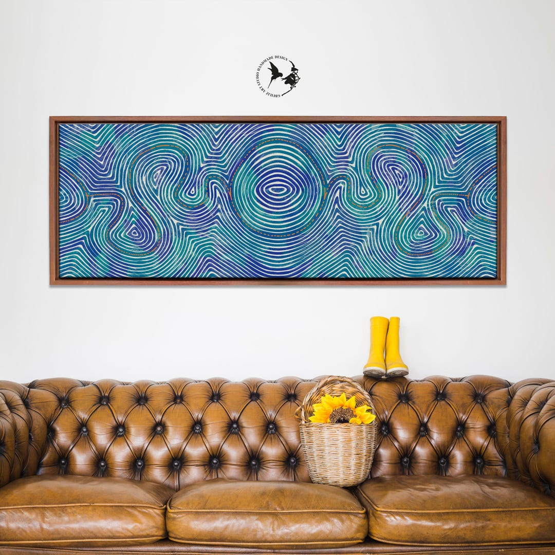 Framed, Ready to Hang, Sea Indigenous Pattern Wall Art, Abstract ...