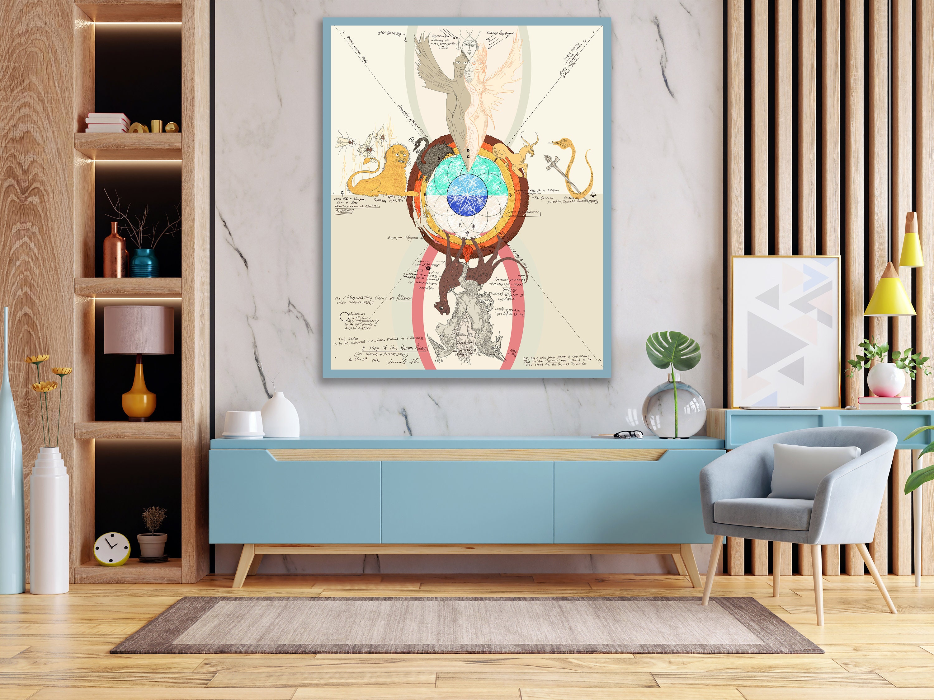 Leonora Carrington Illustration 2024, A Map of the Human Animal, Unique ...