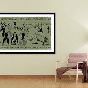 Salvador Dali Line Art 2024, Alice in Wonderland Dali Style Art, Large ...