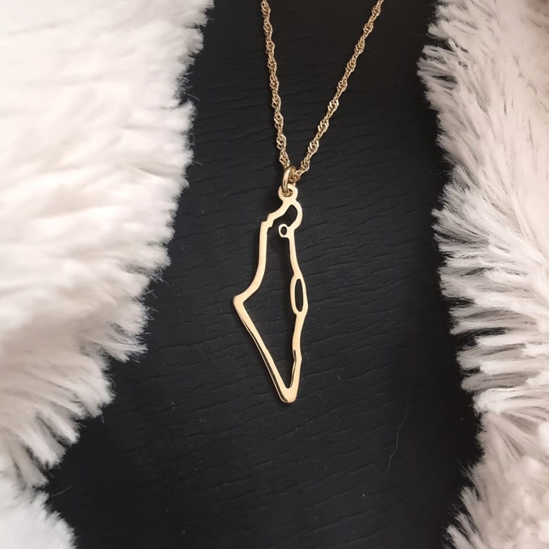 Map of Israel Necklace - Etsy