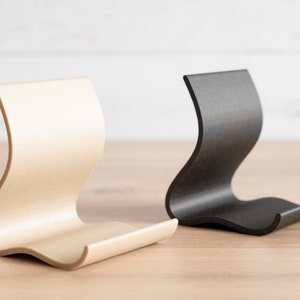 Wooden Phone Holder, Minimalist and Modern Phone Holder, Desk Organizer ...