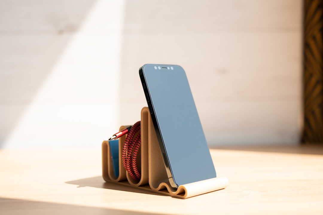 Wooden Phone Holder, Minimalist and Modern Phone Holder, Desk Organizer ...