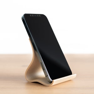 Wooden Phone Holder, Minimalist and Modern Phone Holder, Desk Organizer ...