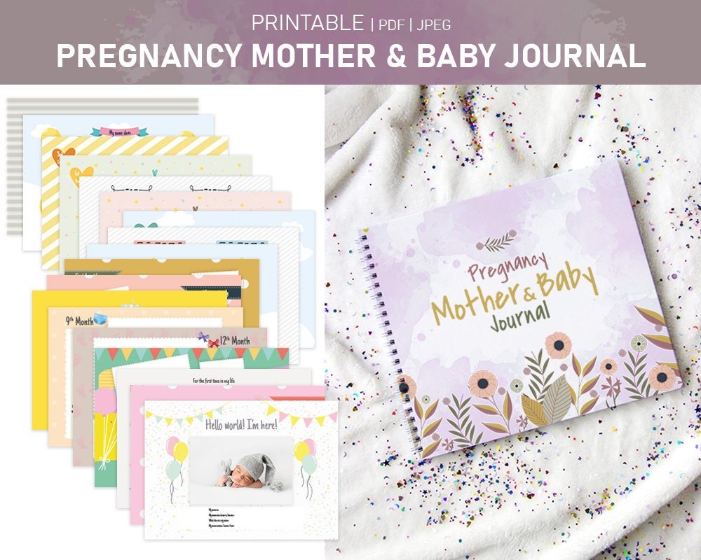 Pregnancy Mother Baby Journal | Pregnancy Planner | Printable Pregnancy ...