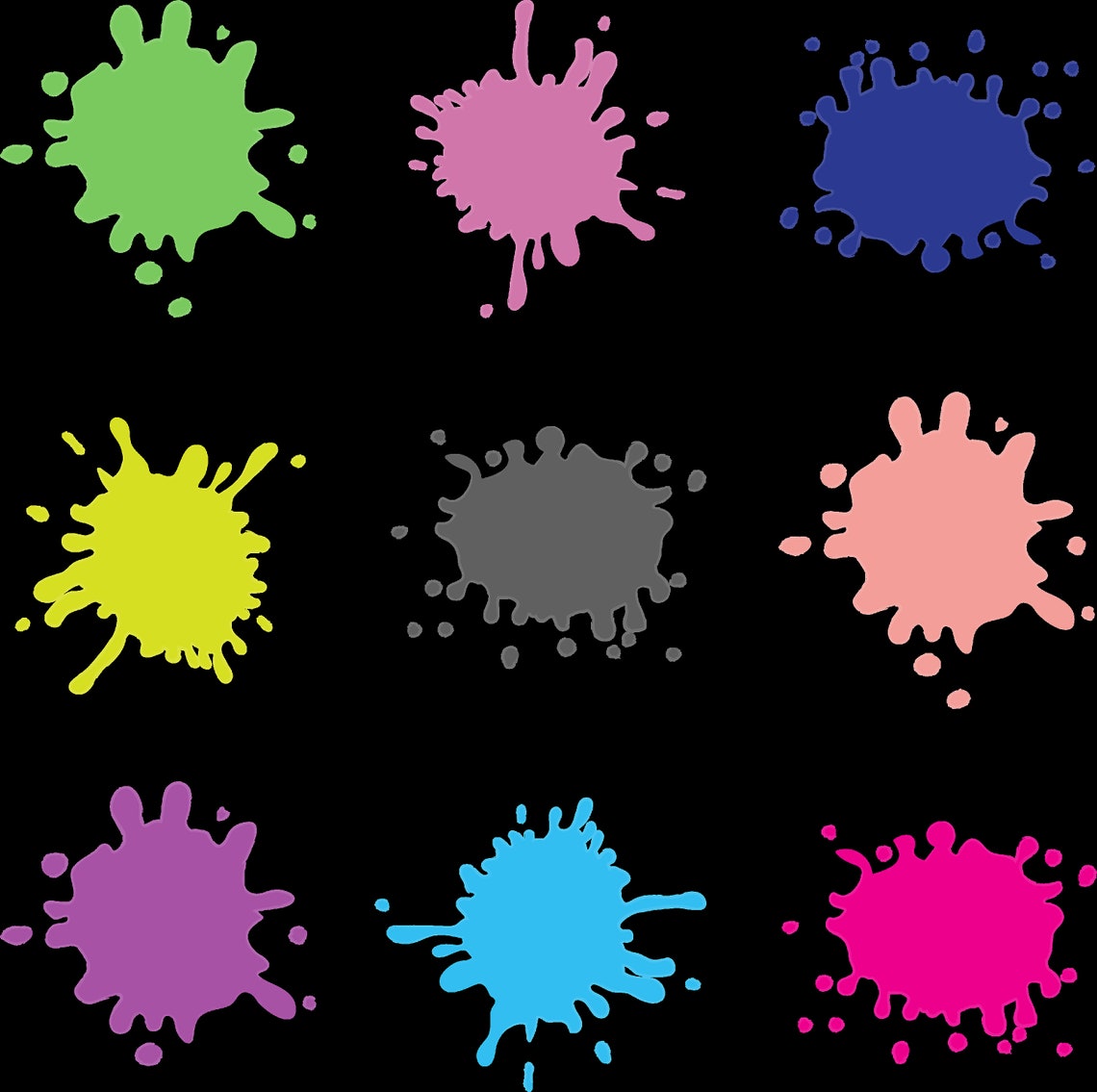 Paint Splatter Svg, Paint Splat Svg, Ink Splatter, Paint Splash Svg ...