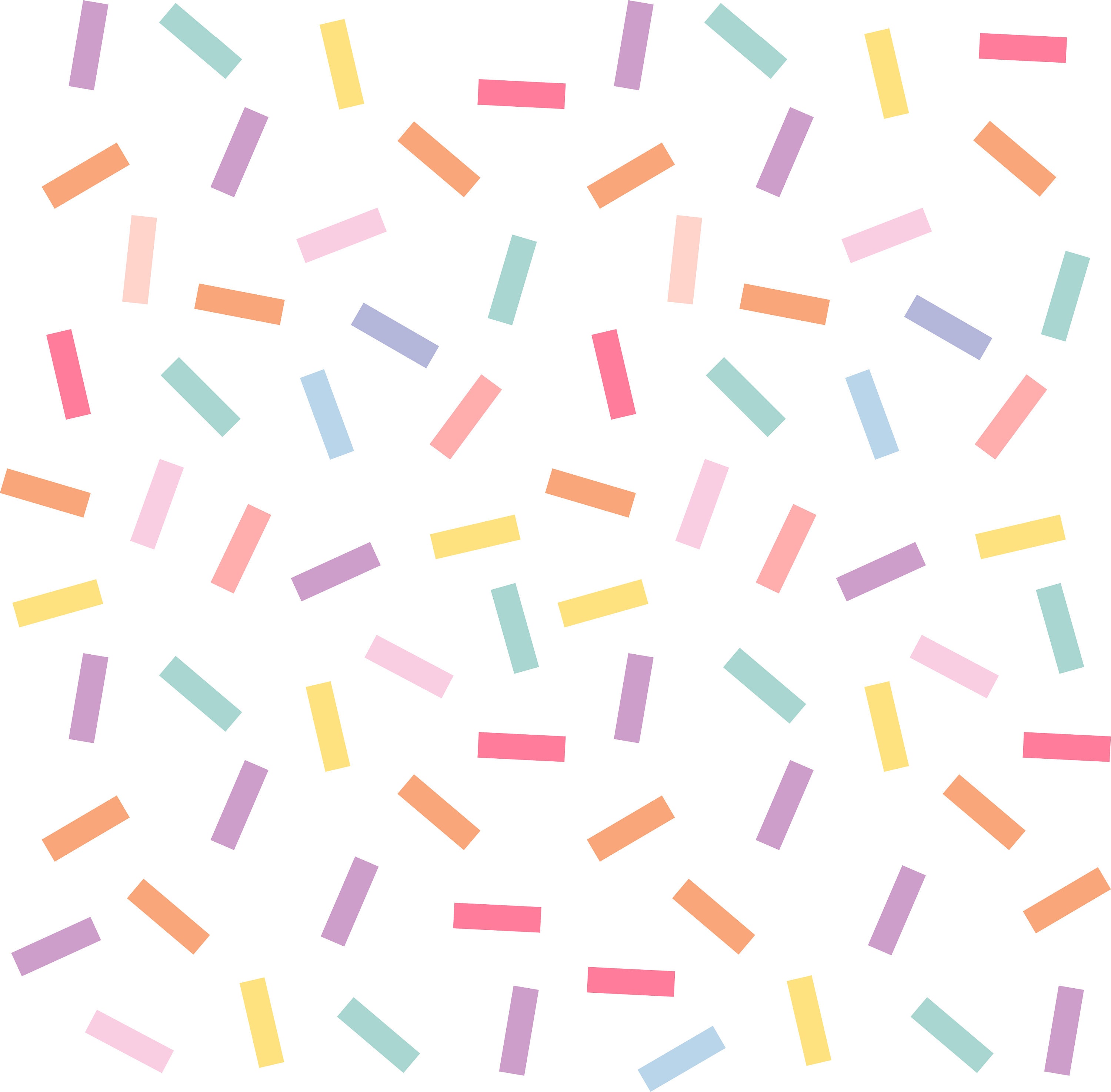 Confetti Digital | Confetti Border | Invitation Clipart | Party Clipart ...