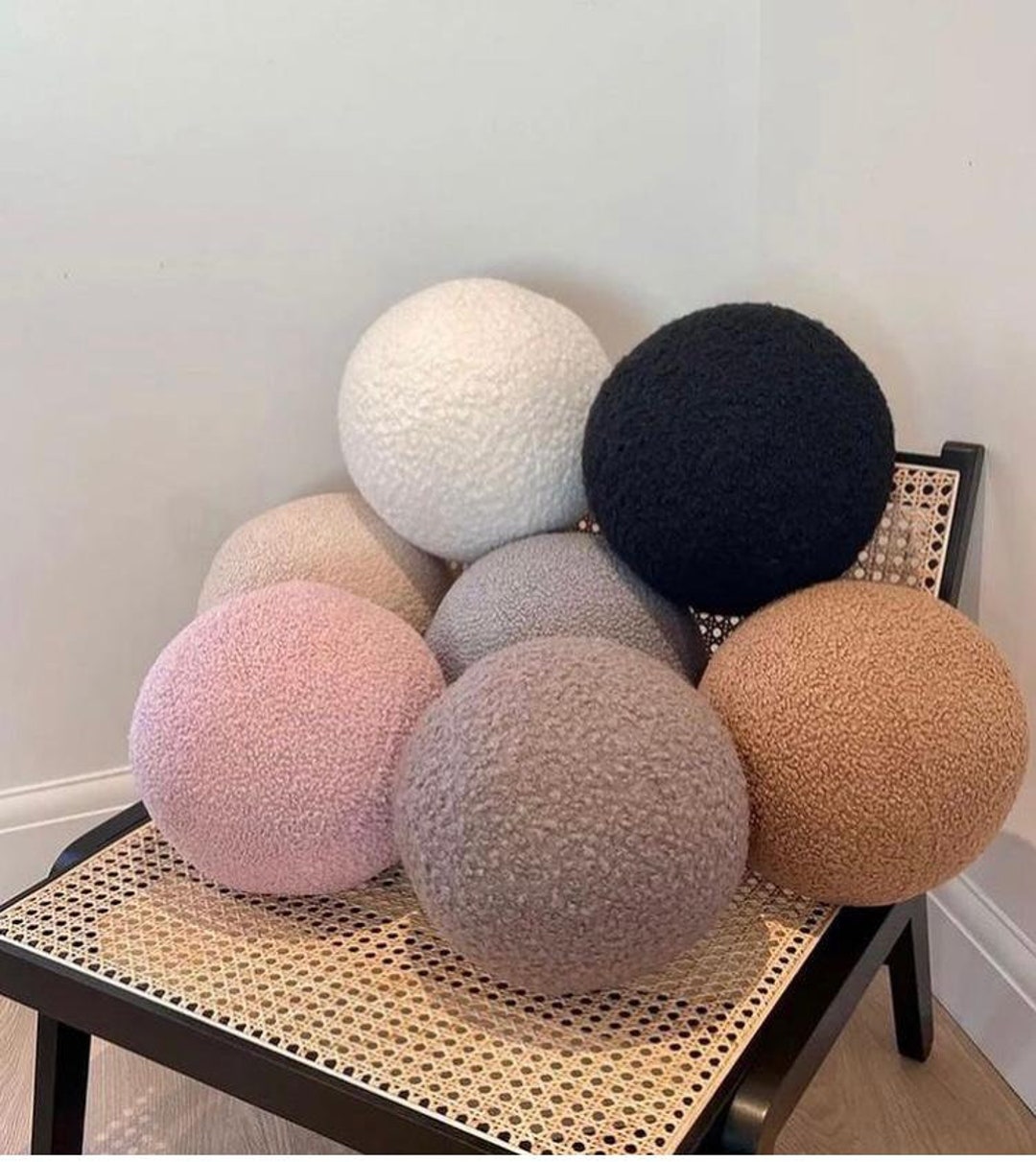 Sphere Decorative Ball Pillow,teddy Ball Cushion,ball Pillow Home Decor ...