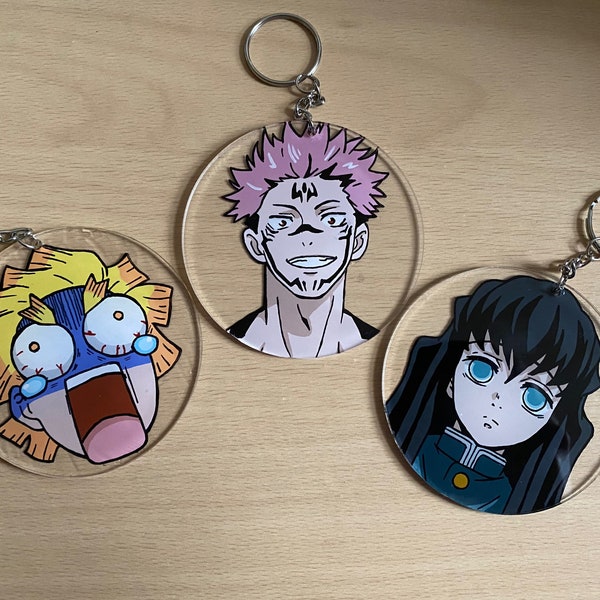 Anime Custom Keychain - Etsy