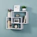 White Interlocking Shelf Cube Shelf Floating Shelves Wood Shelf Display ...