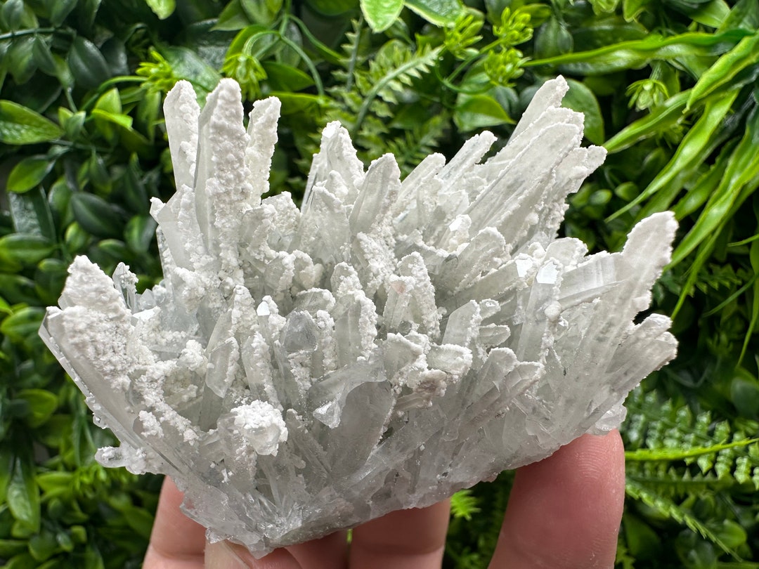 Transparent Quartz With Calcite: Rare Mineral Home Decor Stone - Etsy