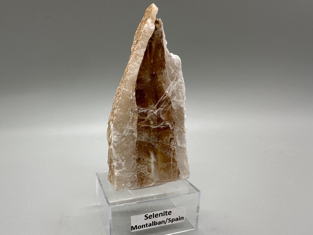 TOP QUALITY! Golden Phantom Selenite Slabs. Fishtail Selenite. Utah Raw ...