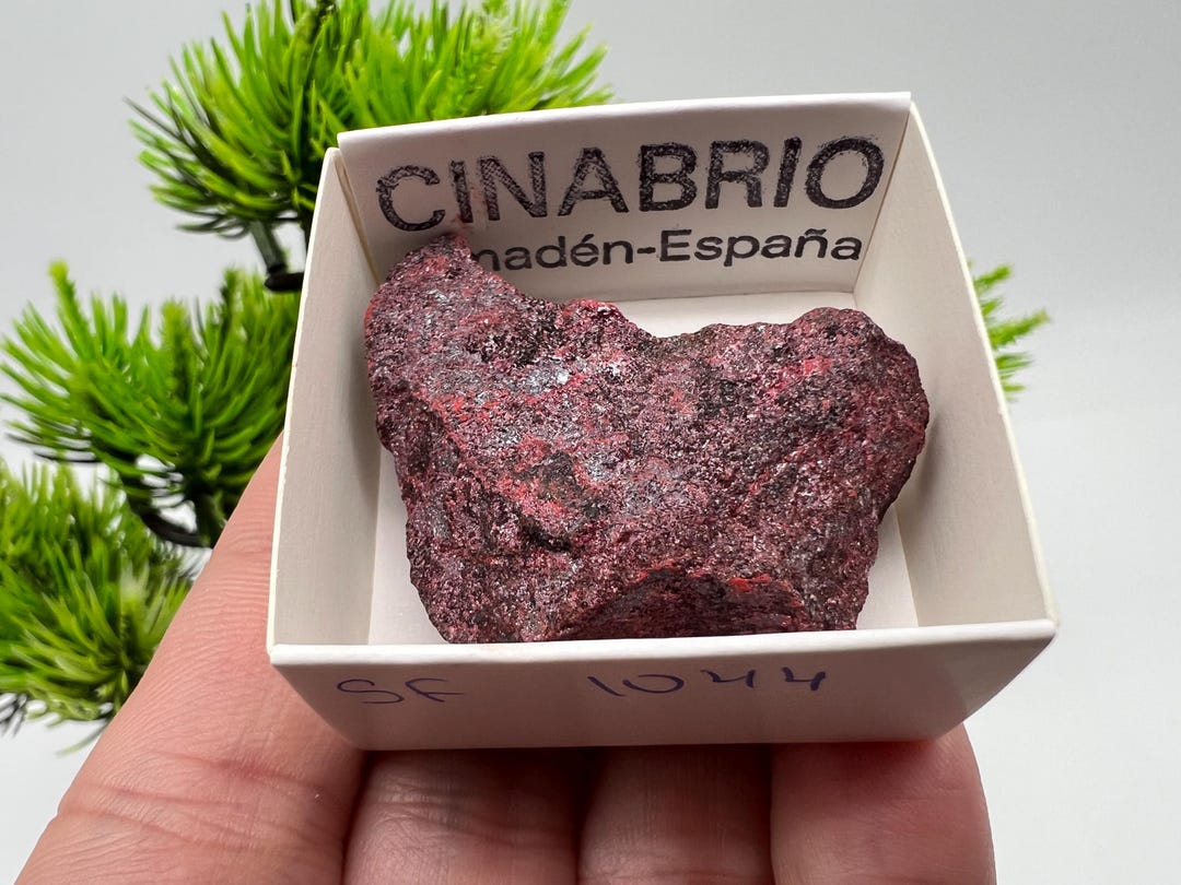 Red Cinnabar Crystal Specimen: Raw Mineral From Almaden, Spain - Etsy