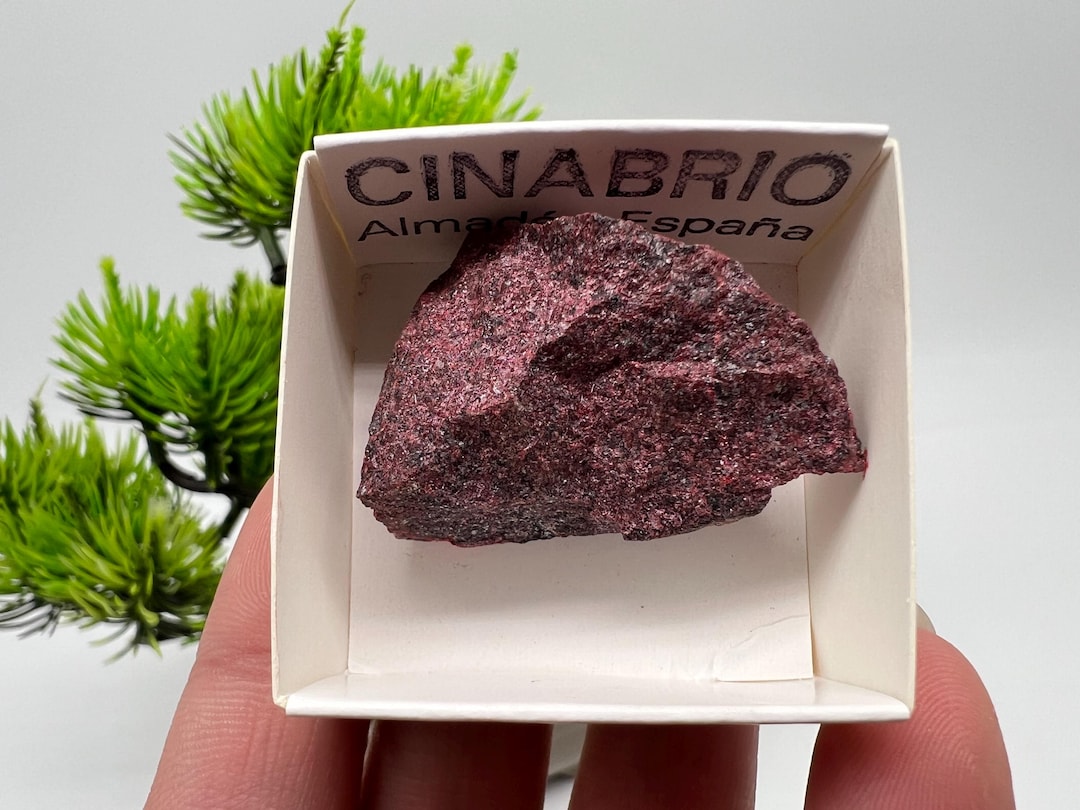 Red Cinnabar Crystal Specimen: Raw Mineral From Almaden, Spain - Etsy