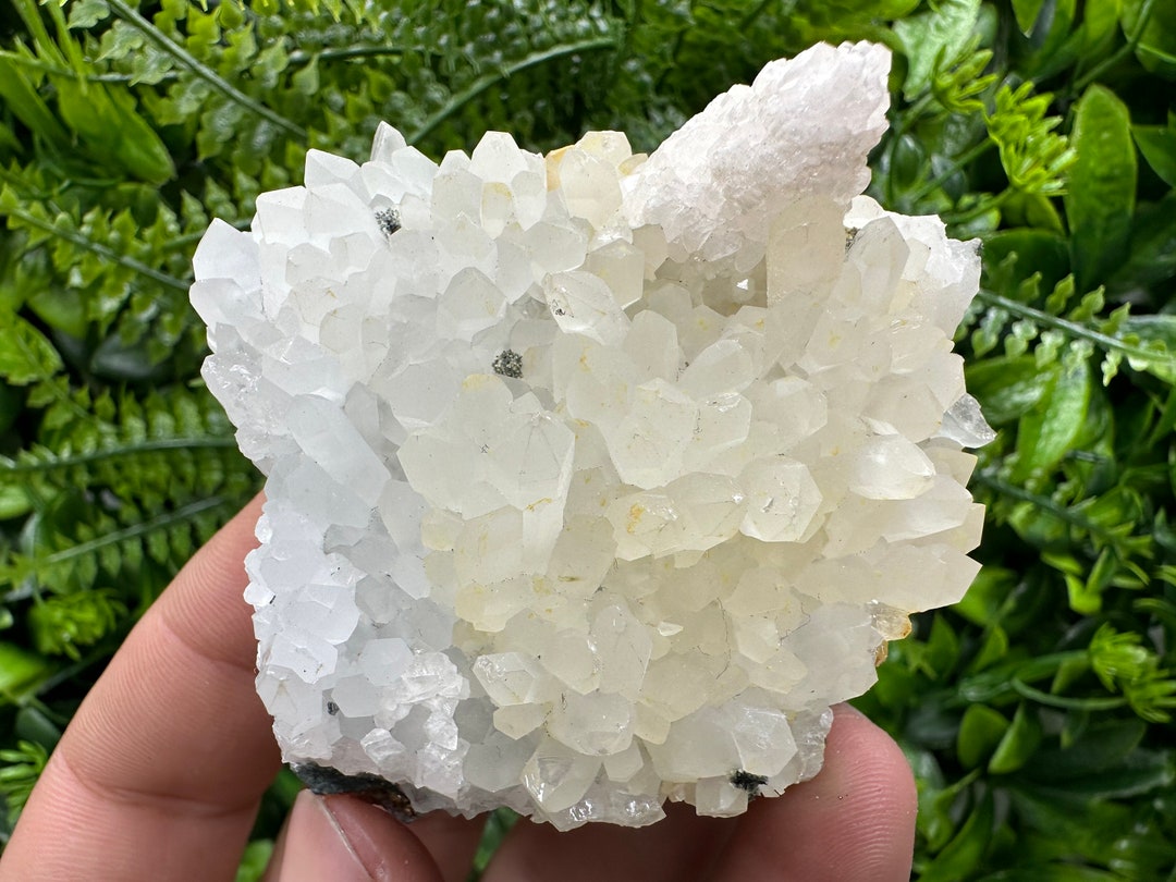 Perfect Piece Calcite on Quartz Whit Inclusions Perfect Natural Mineral ...