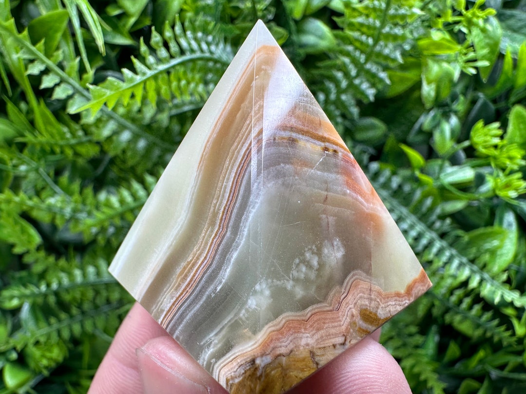Green Onyx Crystal Pyramid, Grade Multi Green Marble Onyx Pyramid ...