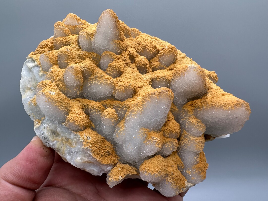 Stunning Quartz/chalcedony Whit Siderite,yellow/orange Colour Natural ...