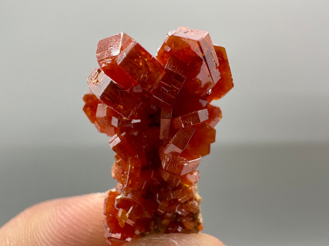 Red Vanadinite on Barite From Morocco,crystal, Mineral,specimen,cluster ...