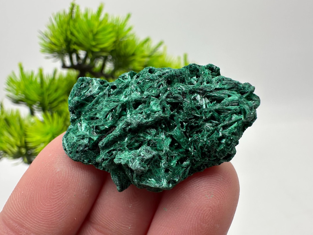 Fibrous Malachite Crystal, Congo Mineral Specimen, Home Decor Stone ...