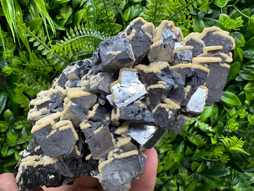 Amazing Piece Shiny Skeletal Spinel Law Galena Whit Calcite Dolomite ...