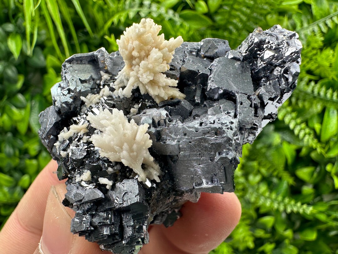Stunning Skeletal Natural Shiny Galena Whit Sphalerite and Calcite From ...