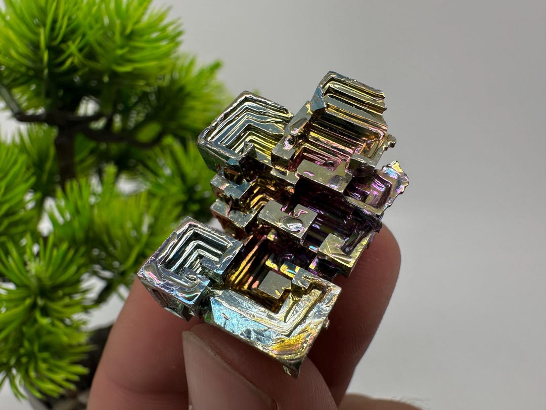 Rainbow Bismuth Crystal, Rare Gemstone, Colorful Stone - Etsy