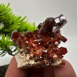Red Vanadinite Crystal on Barite, Morocco Mineral Specimen - Etsy