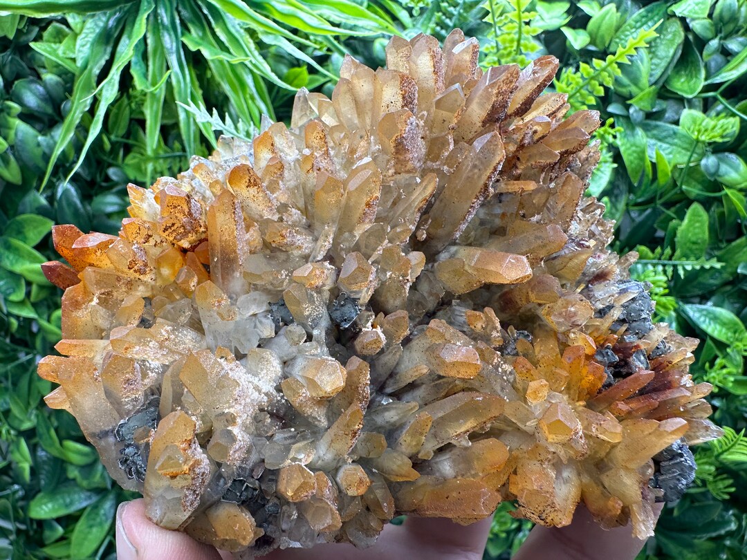 Limonite Quartz Cluster, Iron Oxide Mineral Specimen, Bulgaria - Etsy