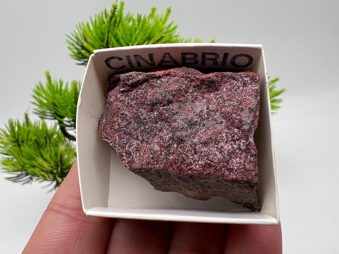 Red Cinnabar Crystal Specimen: Raw Mineral From Almaden, Spain - Etsy