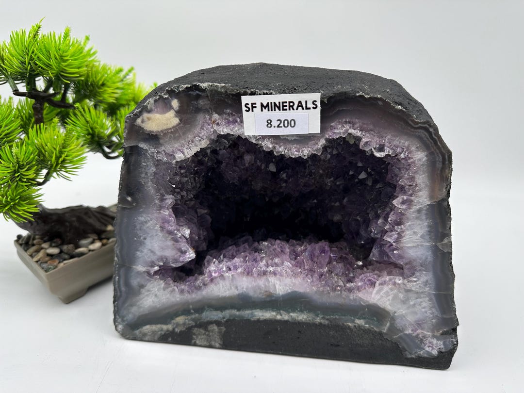 Natural Amethyst Geode Crystal Quartz Cluster Home Decoration Dream ...
