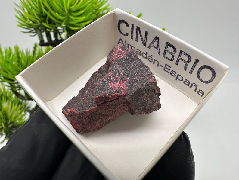 Red Cinnabar Crystal Mineral Specimen, Almaden Mines Spain, Raw Stone ...