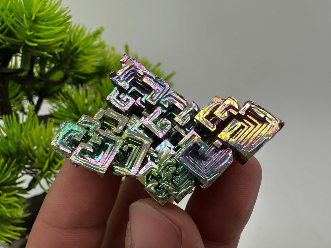 Rainbow Bismuth Crystal, Rare Gemstone Collection, Colourful Stone - Etsy