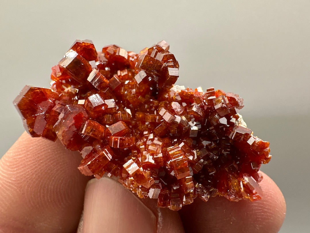Red Vanadinite on Barite From Morocco,crystal, Mineral,specimen,cluster ...