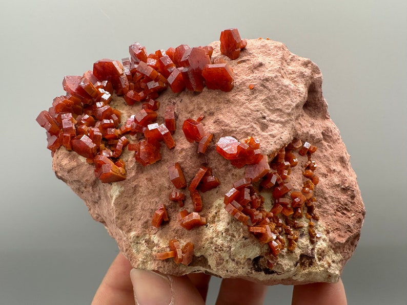 Red Vanadinite on Matrix From Morocco,crystal, Mineral,specimen,cluster ...