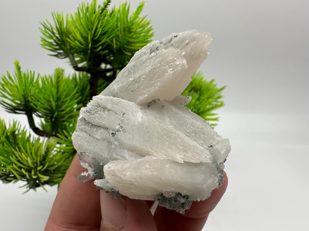 Calcite on Quartz and Chlorite Mineral Specimen, Bulgaria - Etsy