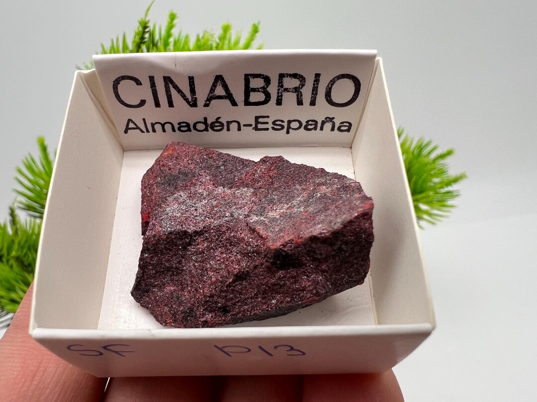 Red Cinnabar Crystal Mineral Specimen, Almaden Spain, Raw Stone - Etsy