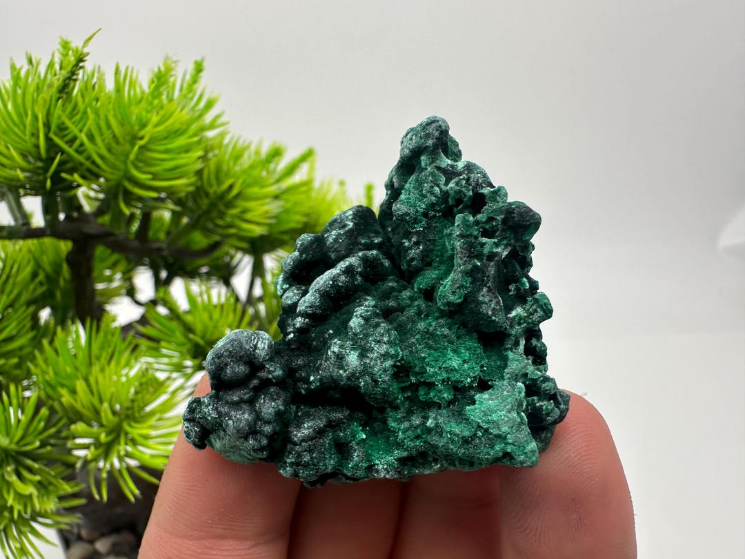 Fibrous Malachite Crystal: Congo Mineral Specimen, Chakra Stone - Etsy