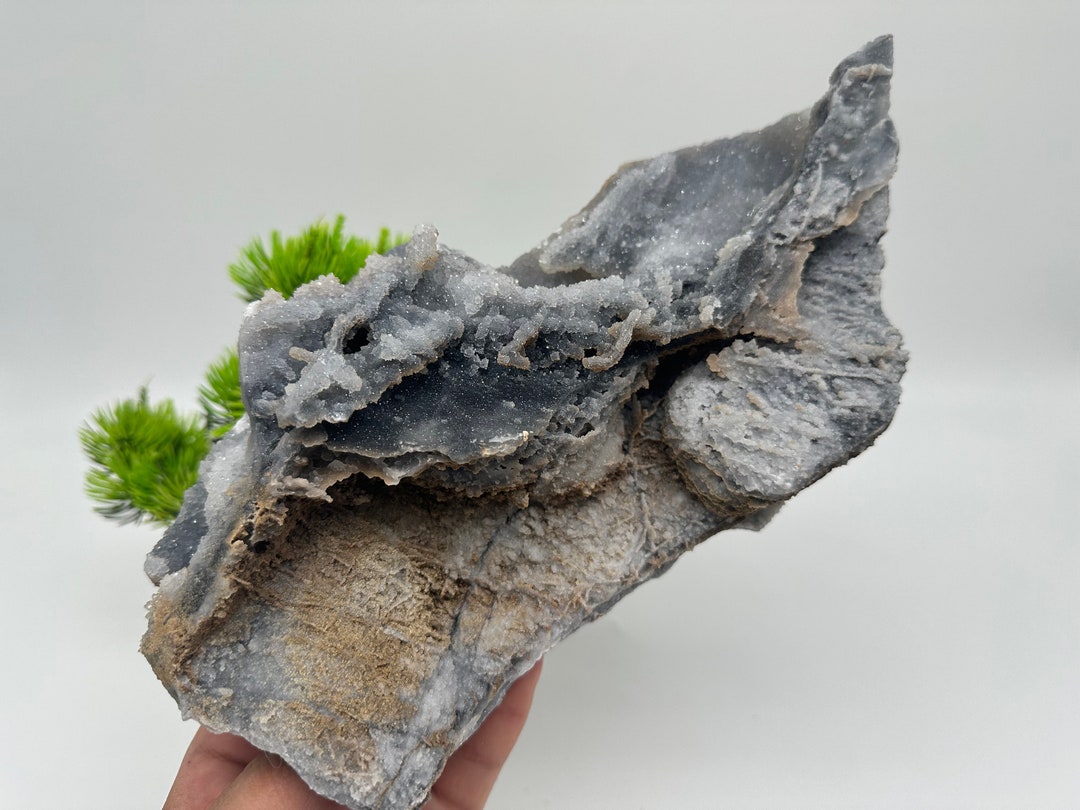 Large,double Sides Chalcedeni,whit Chlorite Inclusions,chalcedony ...