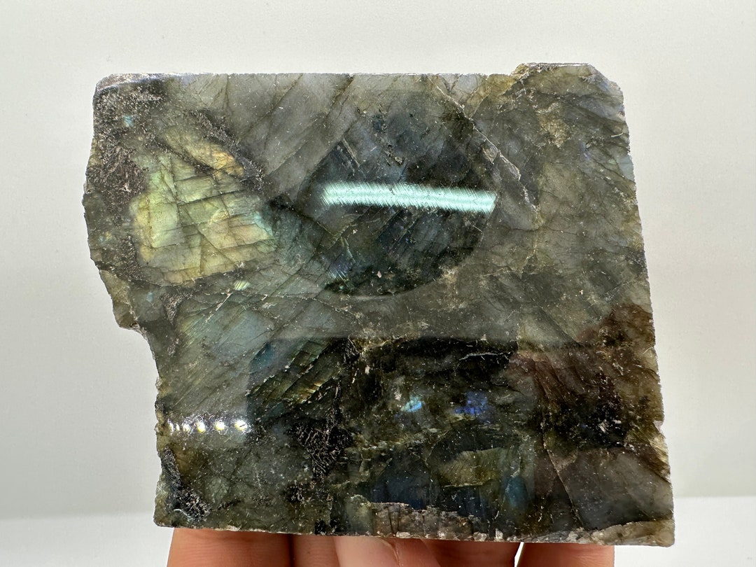 Natural Multifire Labradorite Slab: Polished Crystal Decor Slice - Etsy