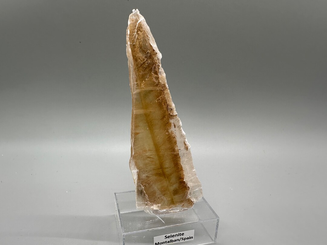 TOP QUALITY! Golden Phantom Selenite Slabs. Fishtail Selenite. Utah Raw ...