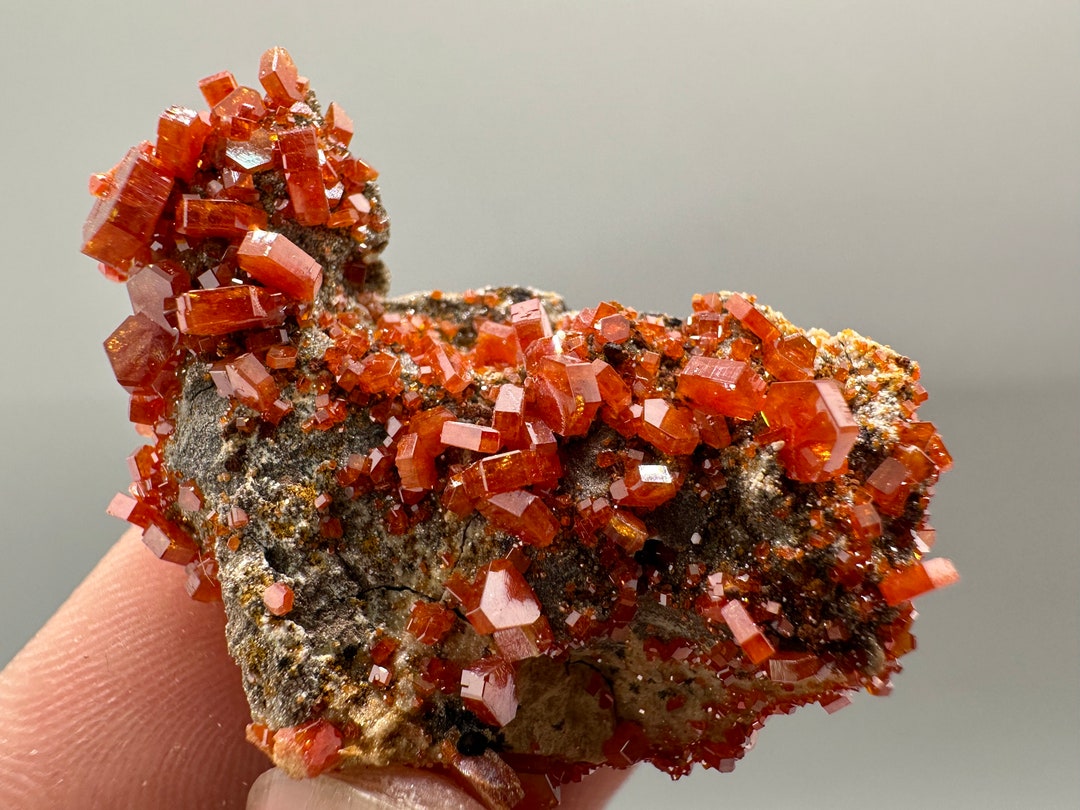 Red Vanadinite on Matrix From Morocco,crystal, Mineral,specimen,cluster ...