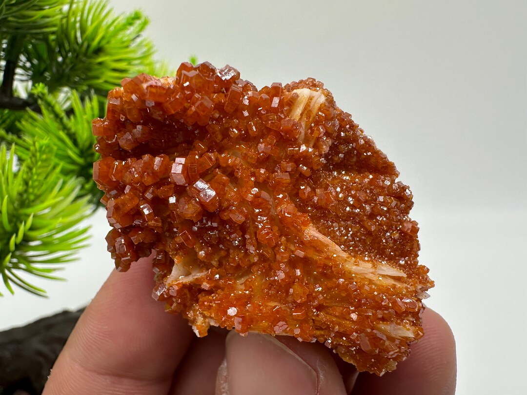 Red Vanadinite Crystal Cluster on Barite, Morocco Mineral Specimen - Etsy