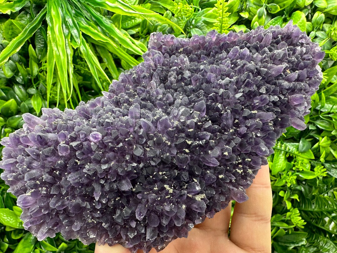 Stunning Amethyst Rare Deep Purple Minerals Whit Pyrite Natural ...