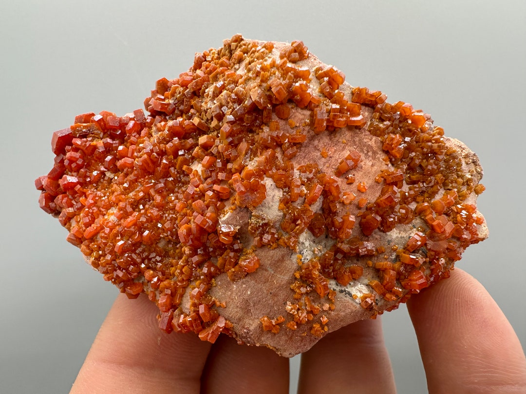 Red Vanadinite on Matrix From Morocco,crystal, Mineral,specimen,cluster ...