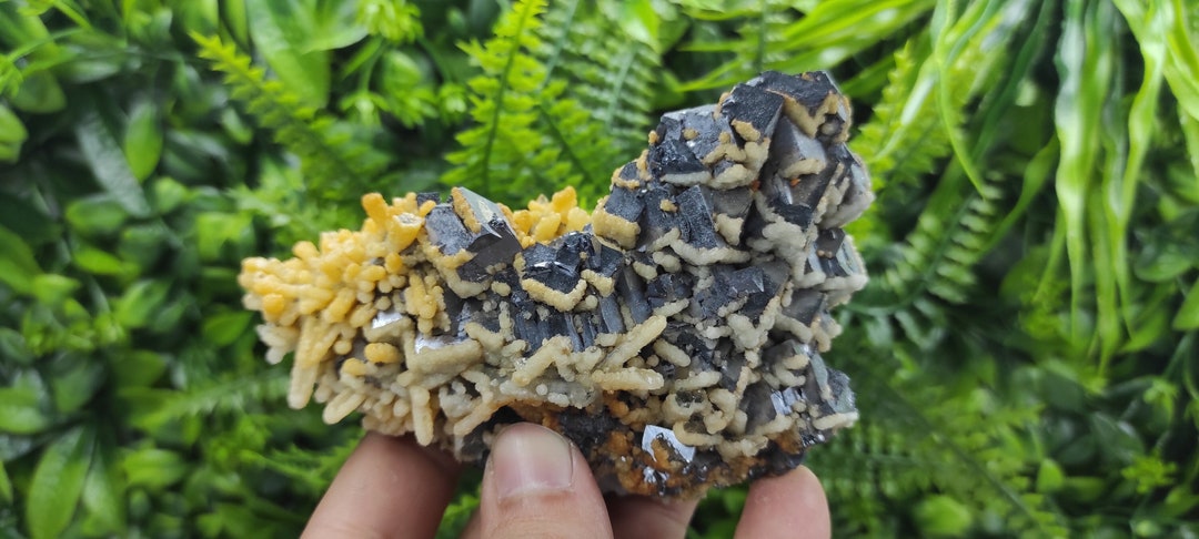 Skeletal Galena With Quartz, Calcite, and Dolomite Crystal - Krushev ...