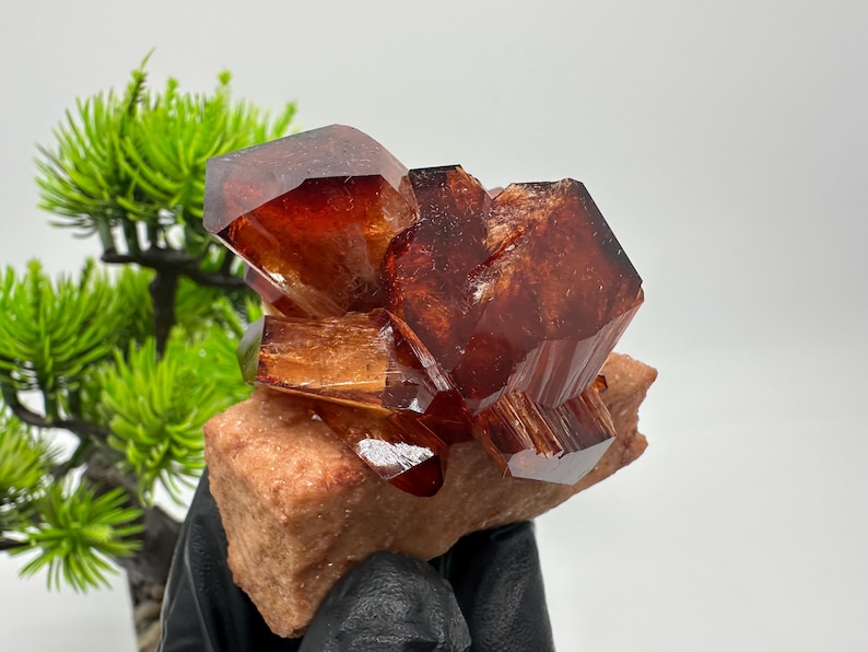 Orange-brown Arcanite Crystal on Matrix - Santa Ana Tin Mine - Etsy UK